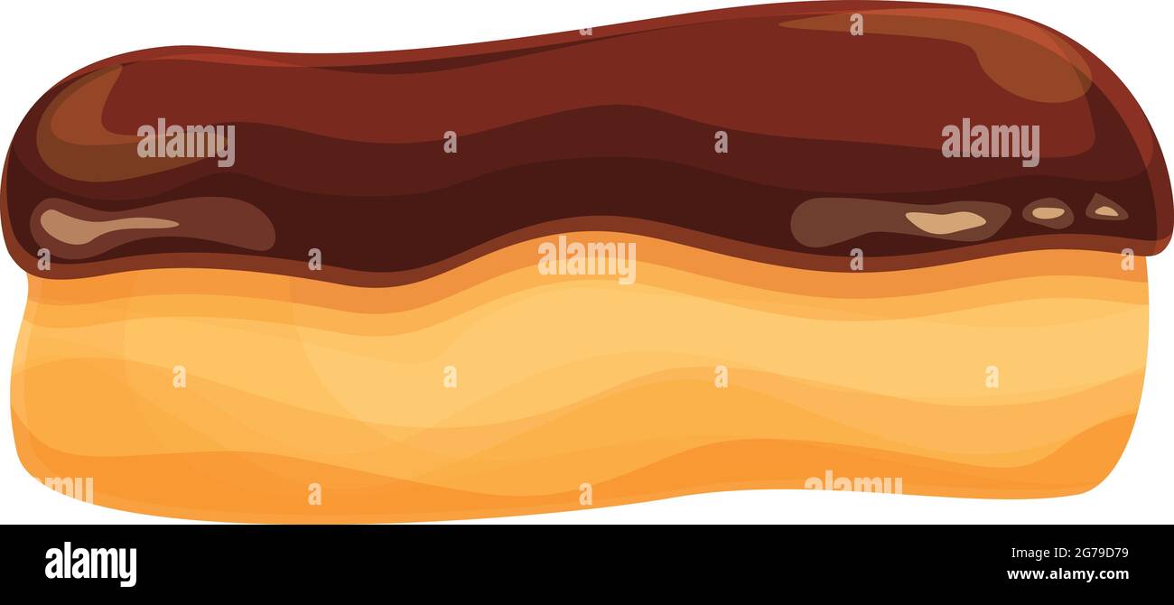 Chocolate eclair icon cartoon vector. Dessert food. Pastry bakery Stock ...