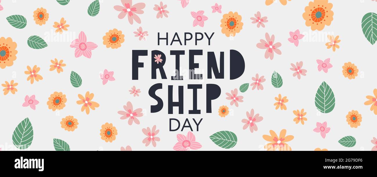 Happy Friendship Day greeting card. For poster, flyer, banner for ...