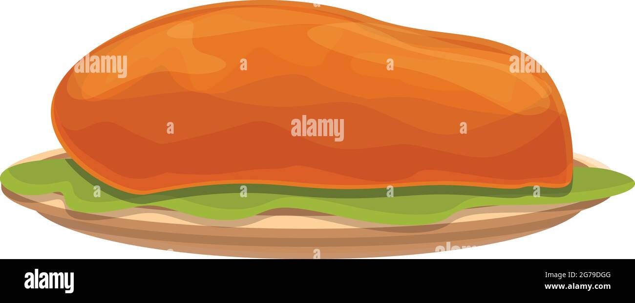 Cooked meat icon cartoon vector. Steak food. Beaf roast cooked Stock ...