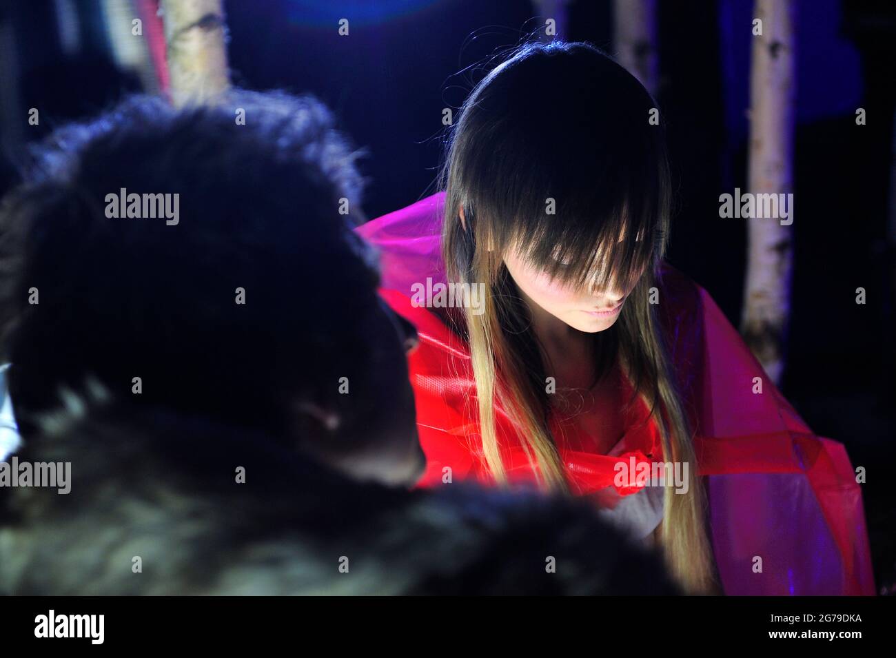 symbolism of fairy tale Little Red Riding Hood Stock Photo - Alamy