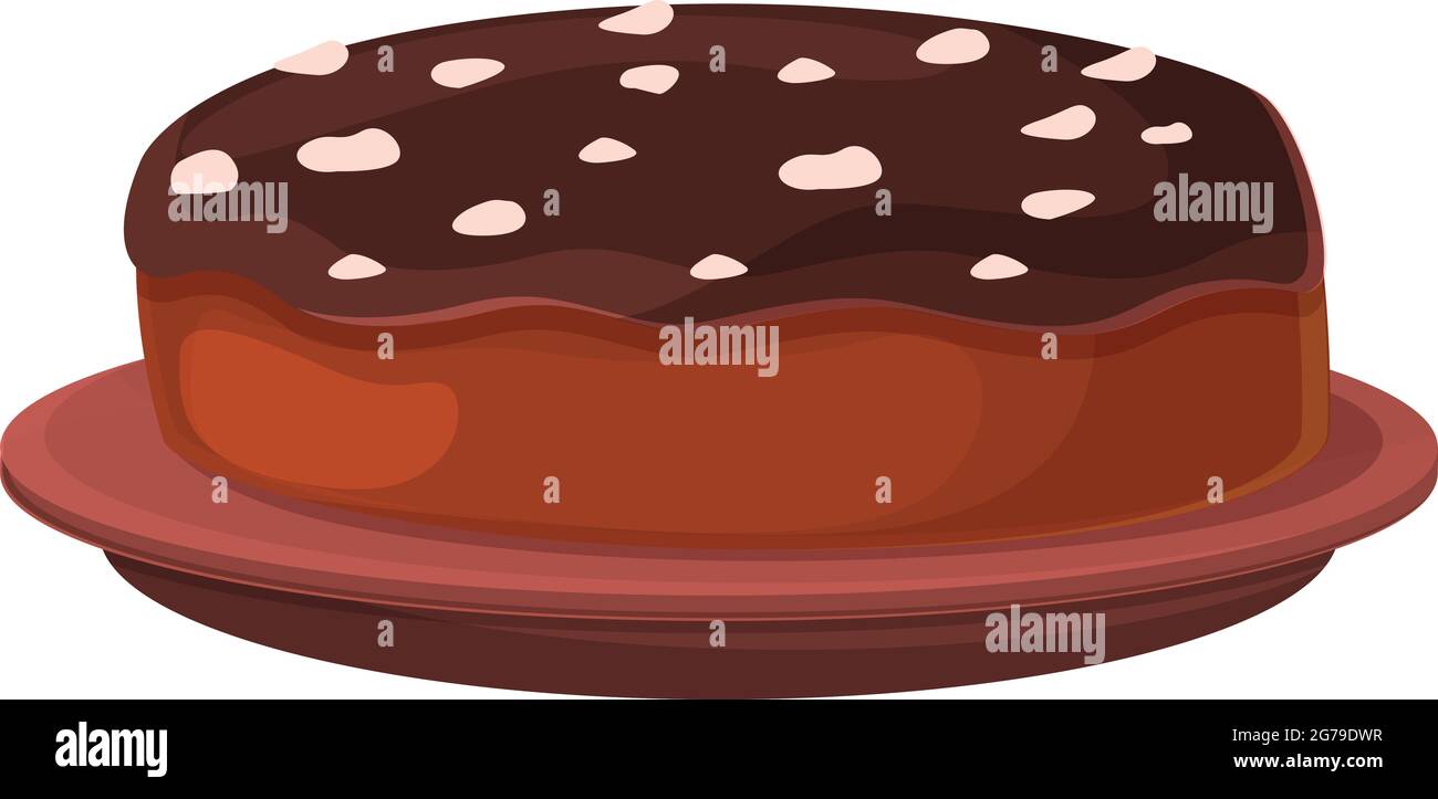 Chocolate pie icon cartoon vector. Cake marshmallow. Food chocolate ...