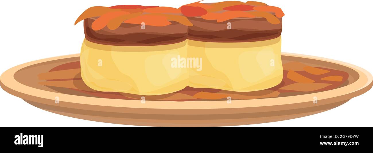 Gourmet dish icon cartoon vector. Food plate. Dinner meal Stock Vector ...