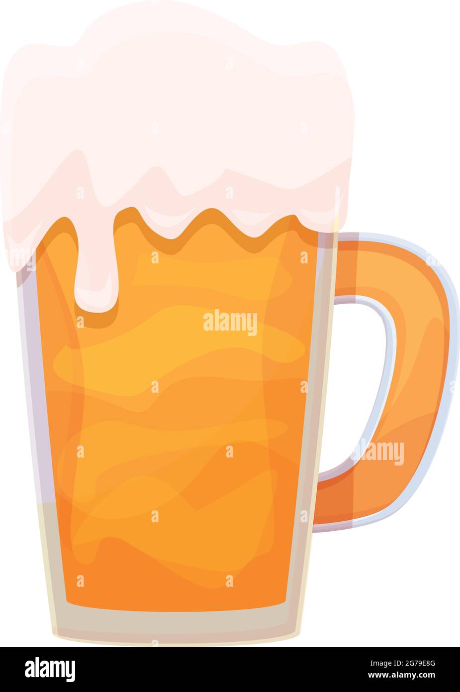 Beer mug icon cartoon vector. Foam glass drink. Pint bar toast Stock ...
