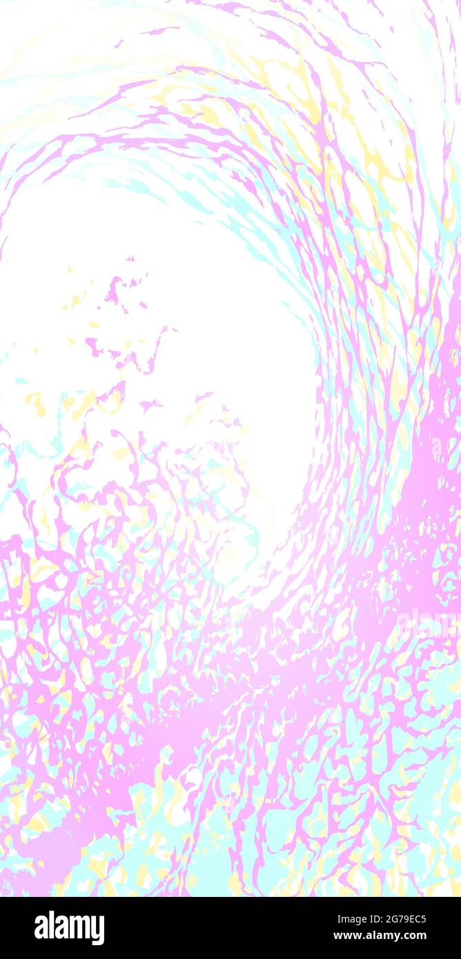 3D pink water splash vortex. Mousturizing bright aqua wave underwater ...