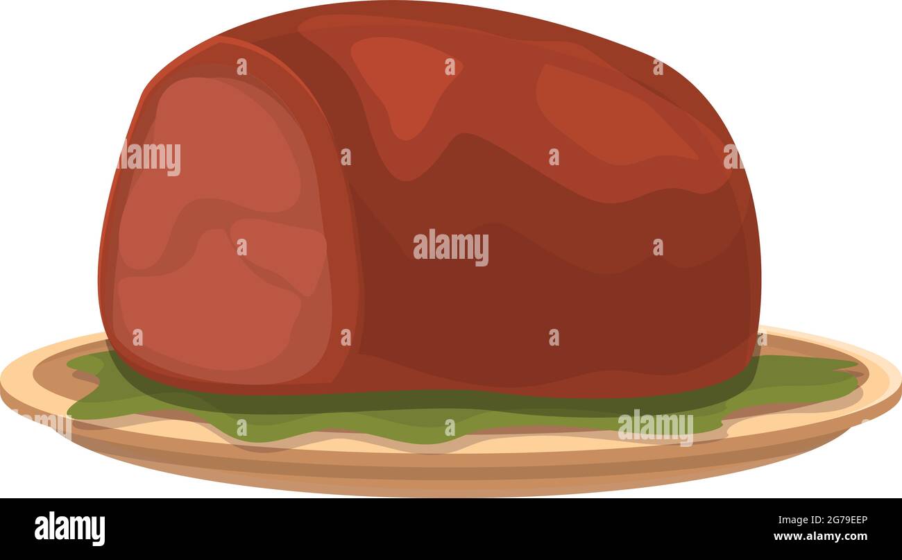 Meat piece icon cartoon vector. Steak beef. Red pork fillet Stock ...