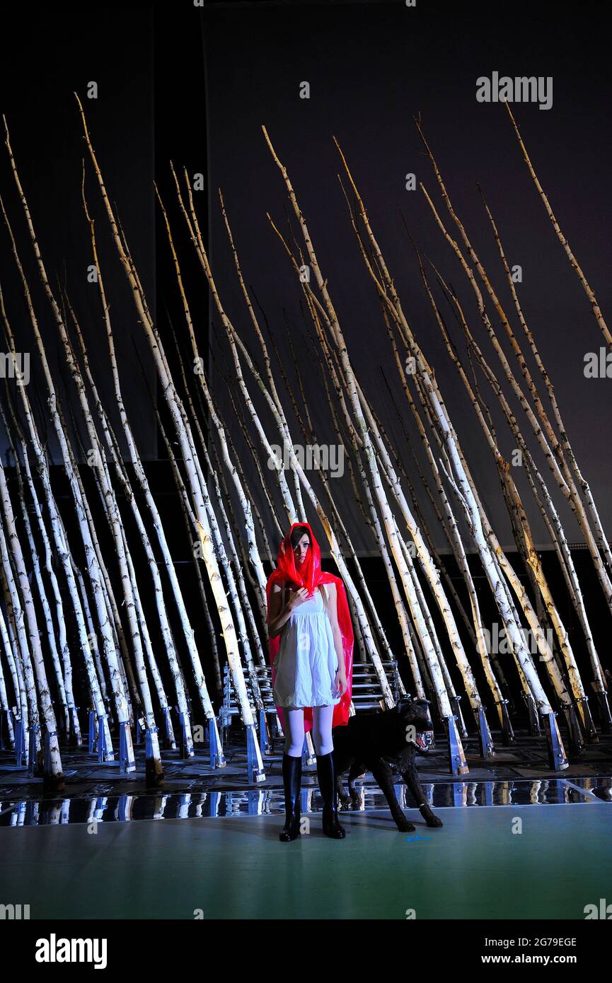 symbolism of fairy tale Little Red Riding Hood Stock Photo - Alamy