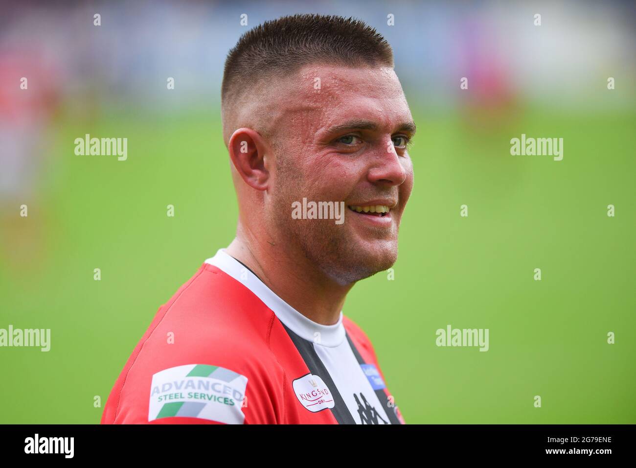 Castleford, England - 11 July 2021 - Ryan Lannon (11) of Salford Red ...