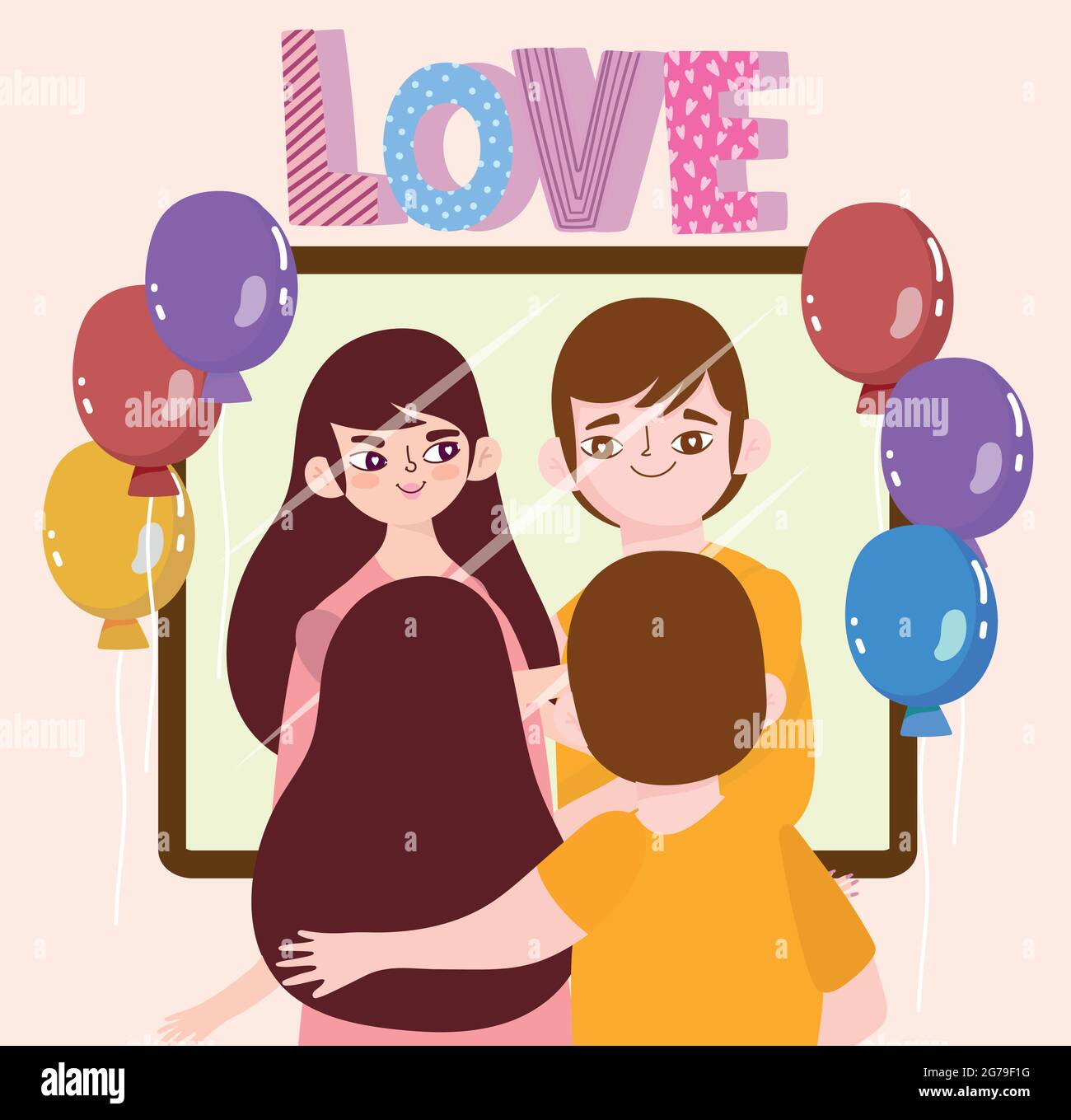 Mirror reflection man Stock Vector Images - Alamy