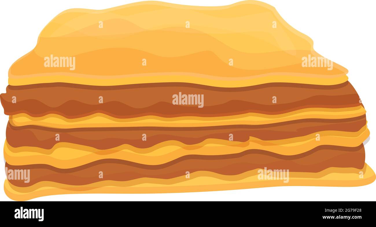 Lasagna pasta icon cartoon vector. Isolated lasagne. Italian dish Stock ...