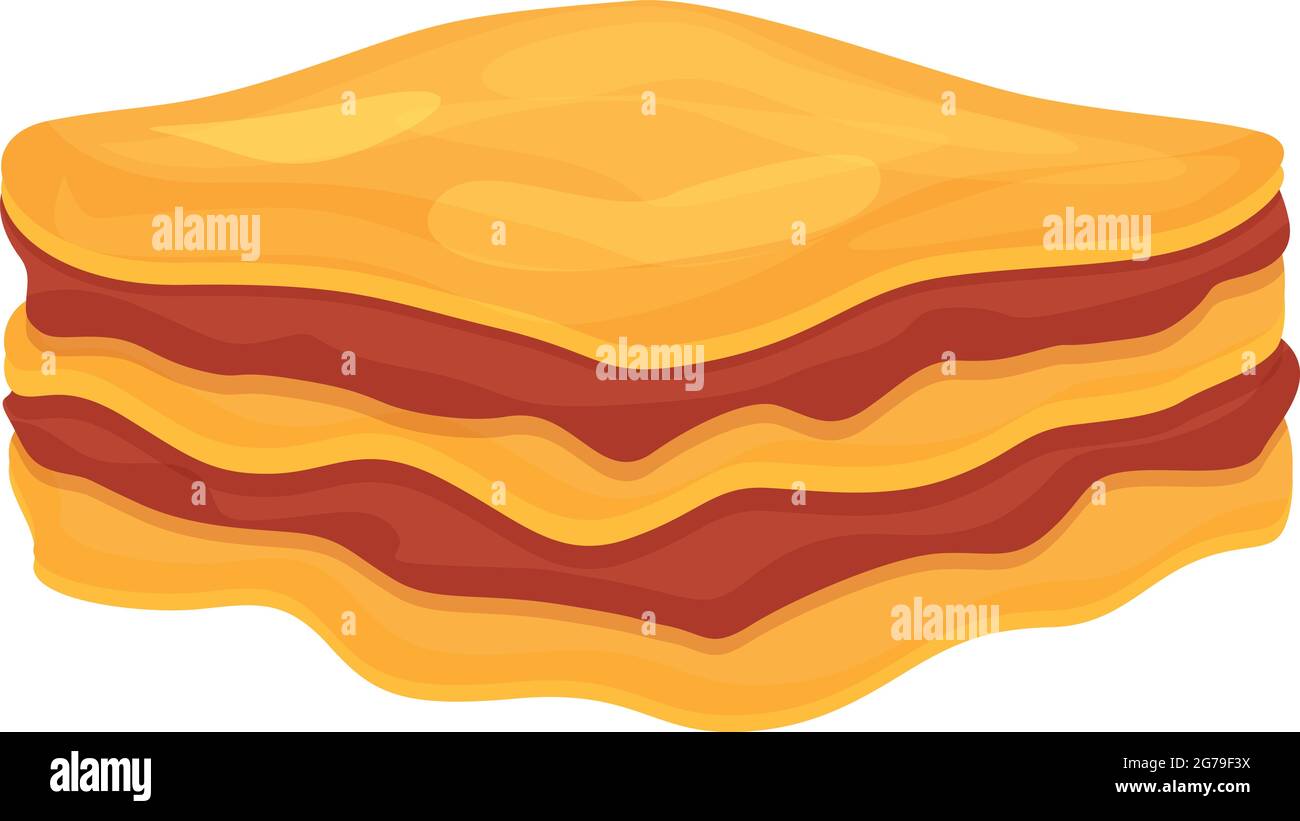Lasagne icon cartoon vector. Lasagna dish. Italian meat pasta Stock ...