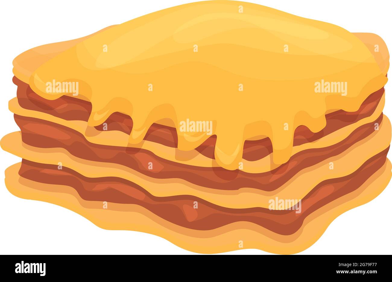 Cheese lasagna icon cartoon vector. Pasta dish. Italian dry food Stock ...