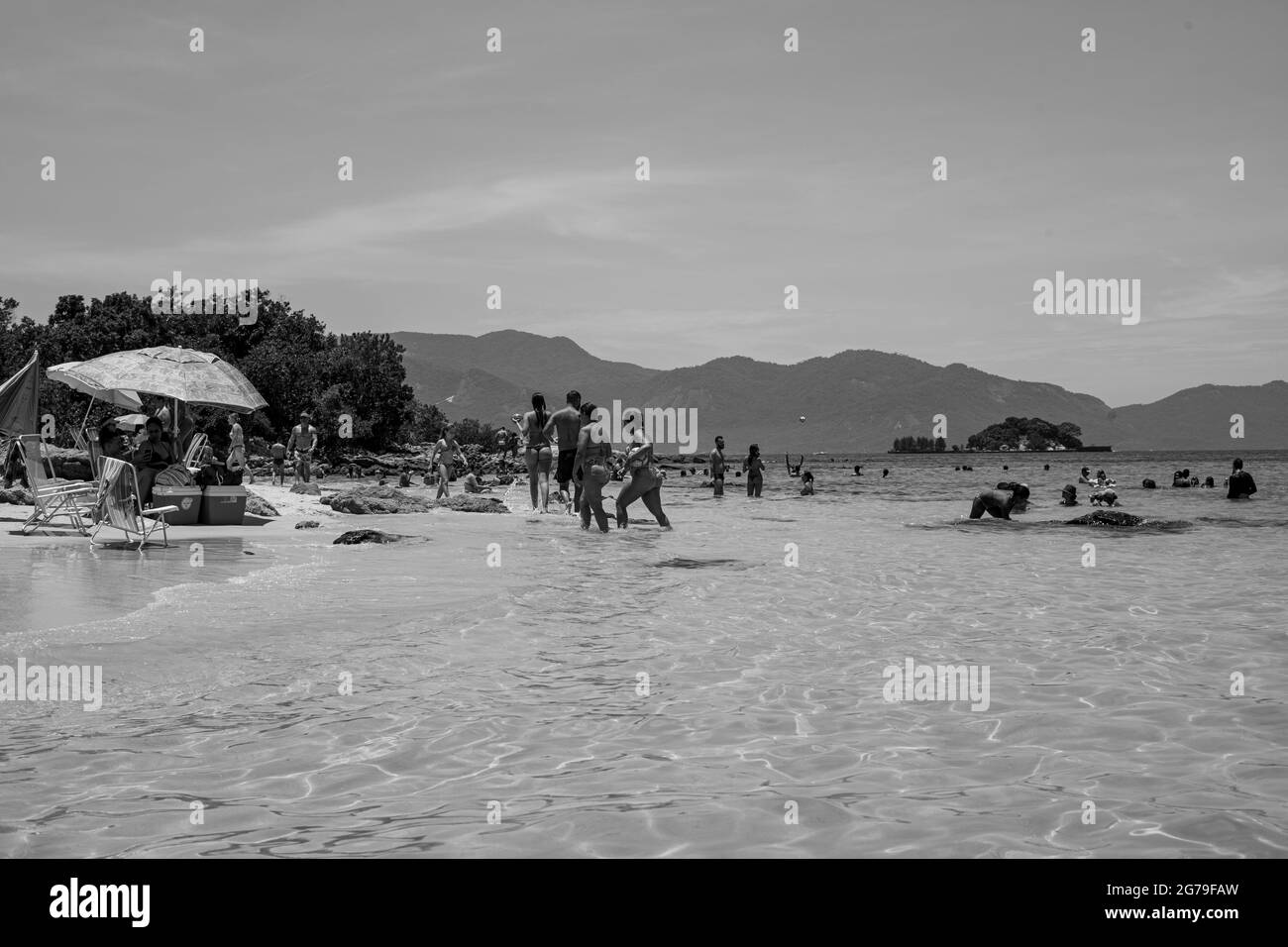 Beach life on Big island, Ilha grande , Rio de Janeiro - Brazil Stock ...