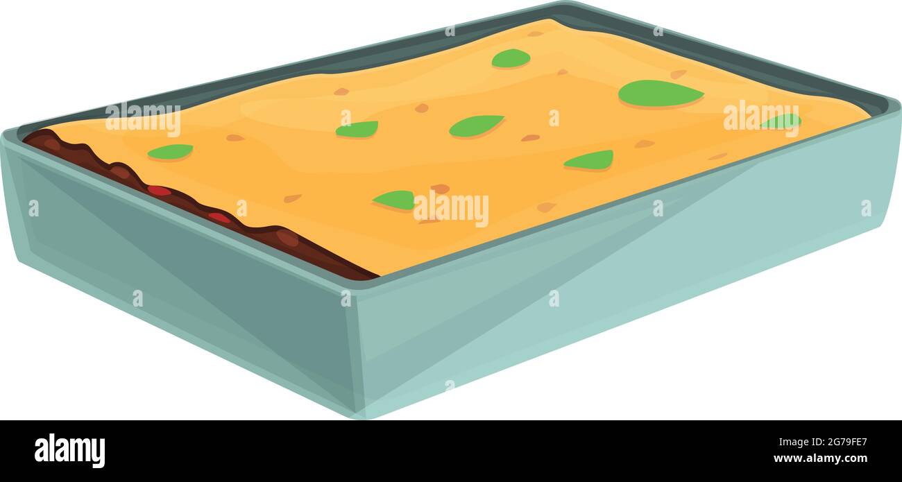 Menu lasagna icon cartoon vector. Lasagne pasta. Italian meat food ...