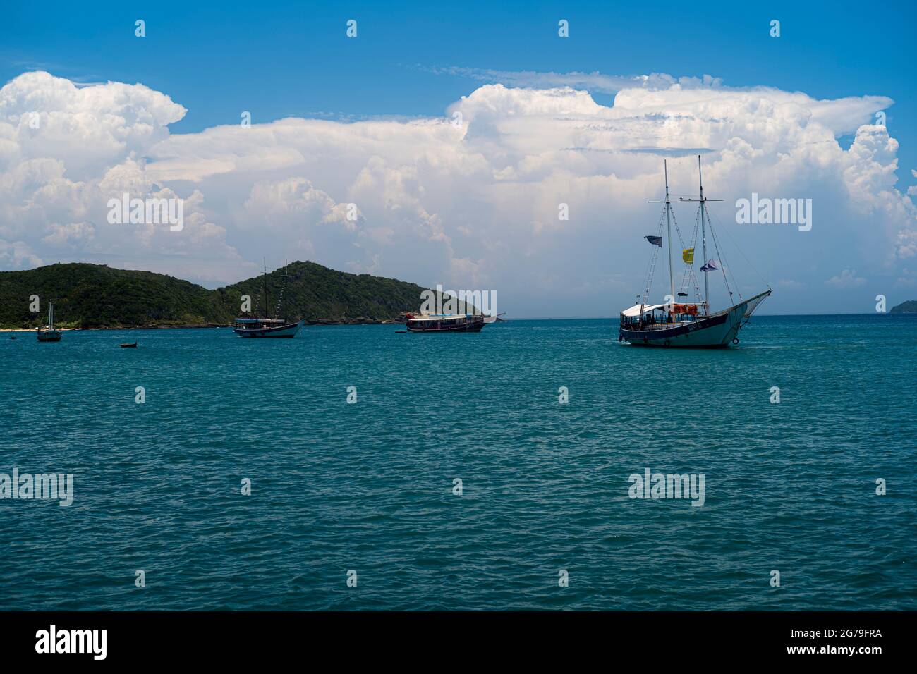Boat trip from Buzios, Brazil Stock Photo - Alamy