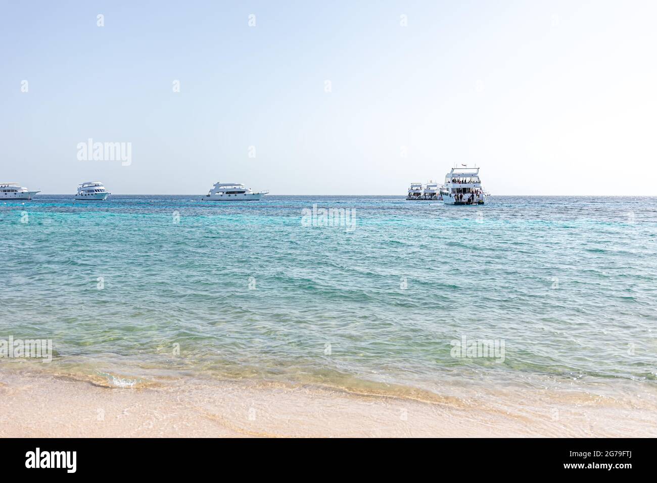 Nice view of ships at sea in clear sunny weather Stock Photo - Alamy