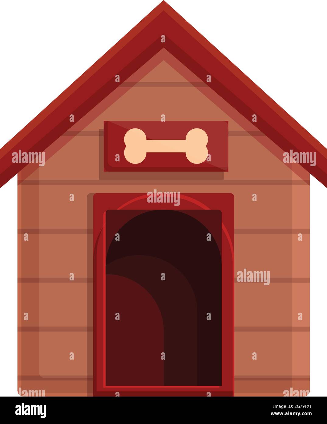 Red Dog House Clipart