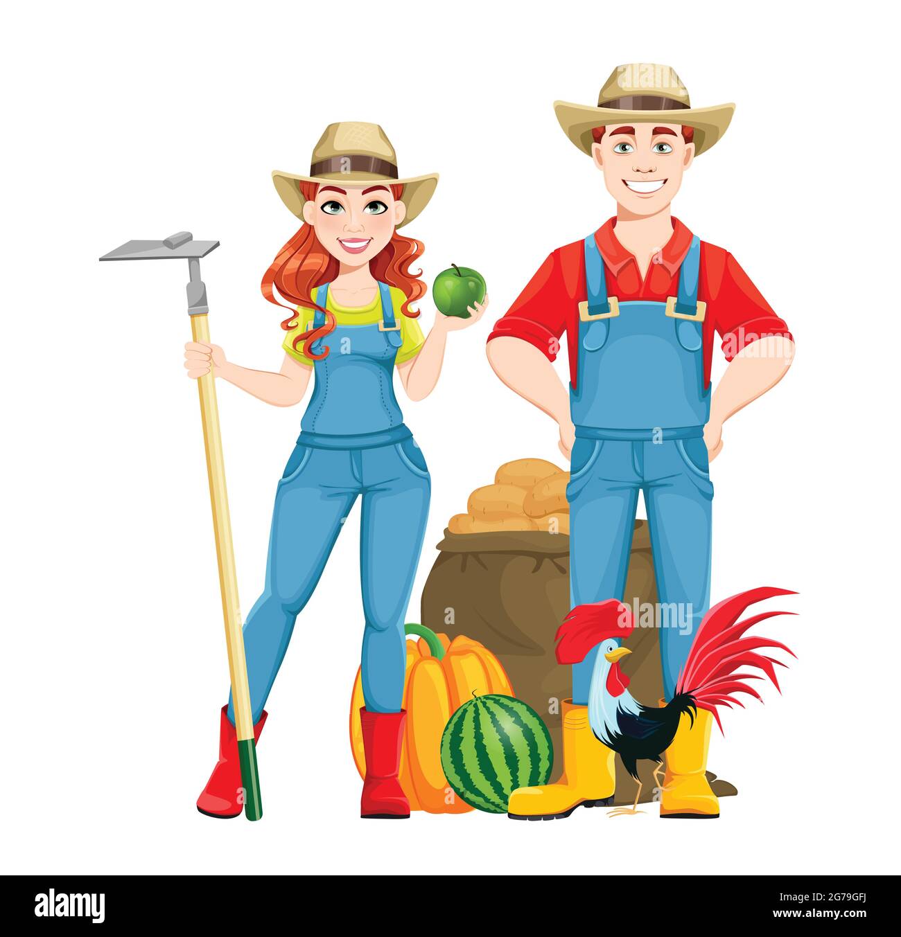 Cartoon Farmer Woman