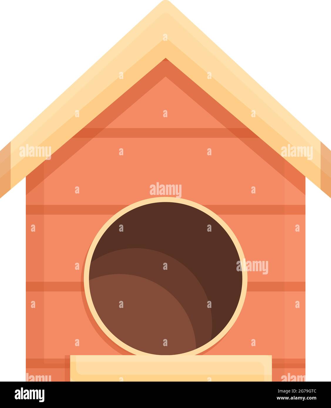 Backyard dog kennel icon cartoon vector. Puppy house. Wooden doghouse ...