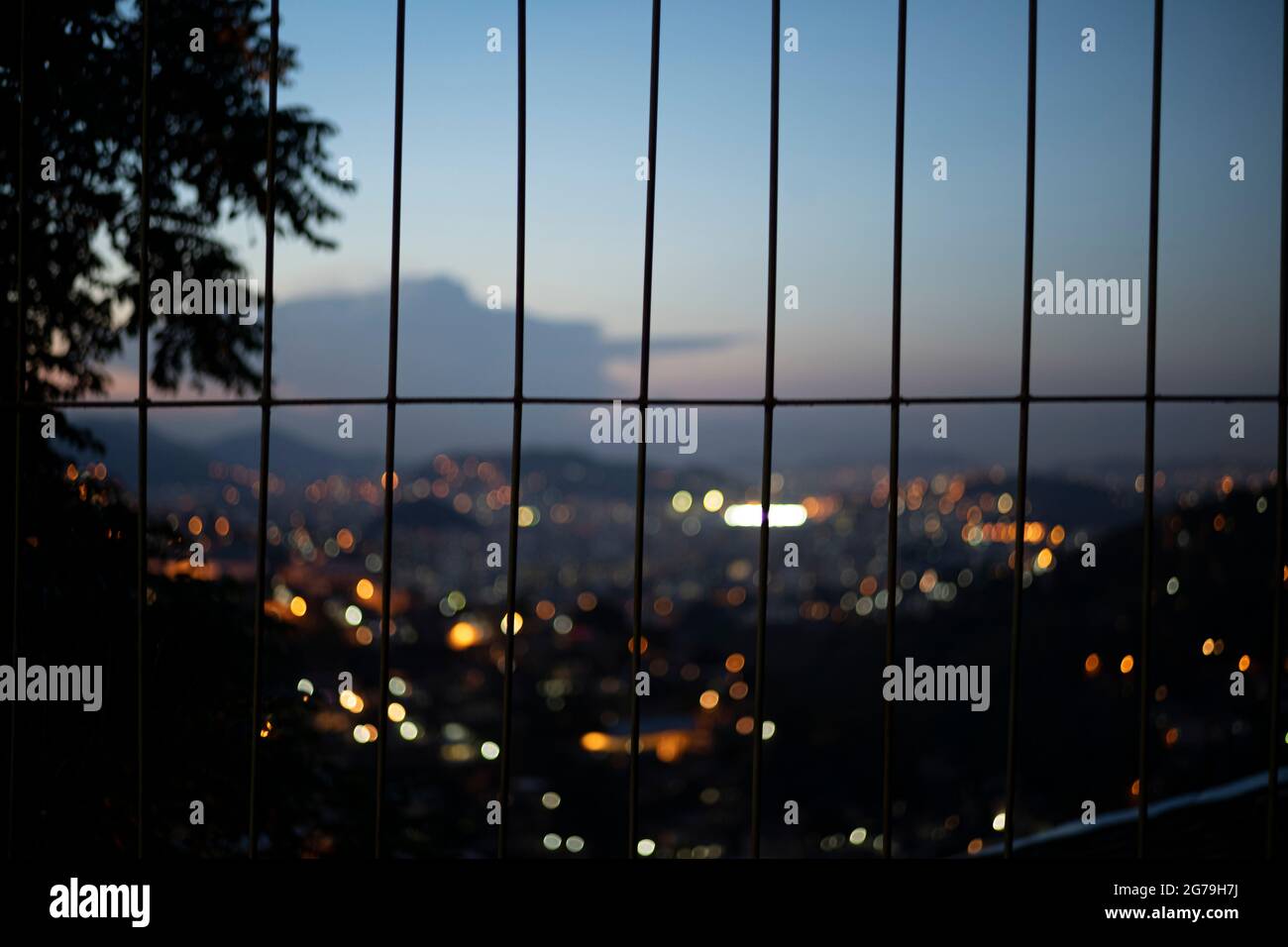 Rio de Janeiro lights behind the fence Stock Photo - Alamy Rio de Janeiro lights behind the fence Stock Photo - Alamy