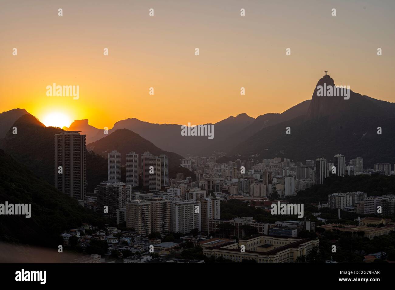 Sunset seen from Sugarloaf Mountain, Rio de Janeiro, Brazil Stock Photo ...