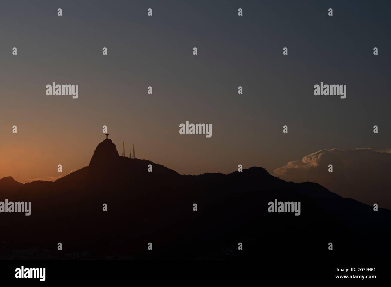 Sunset seen from Sugarloaf Mountain, Rio de Janeiro, Brazil Stock Photo ...