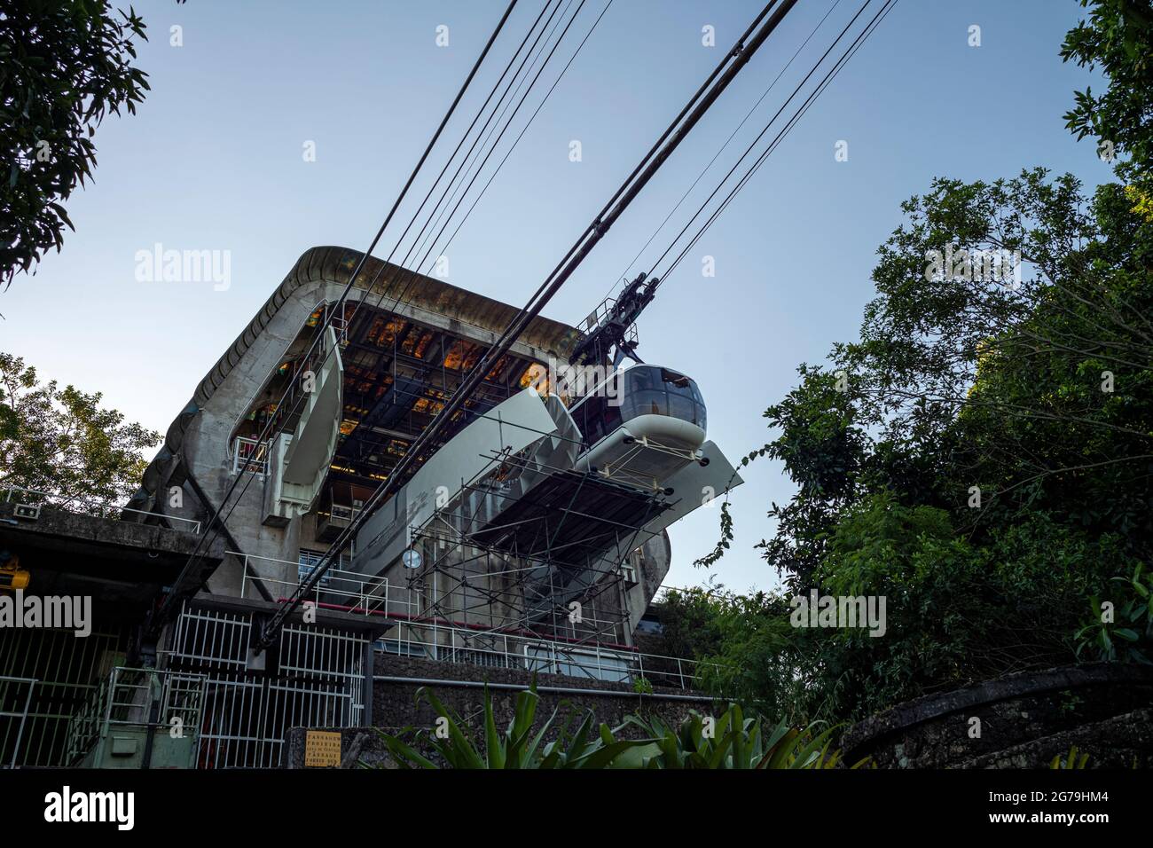 Urca Hill Cable Car Station - halfway to the Sugarloaf Mountain - in ...