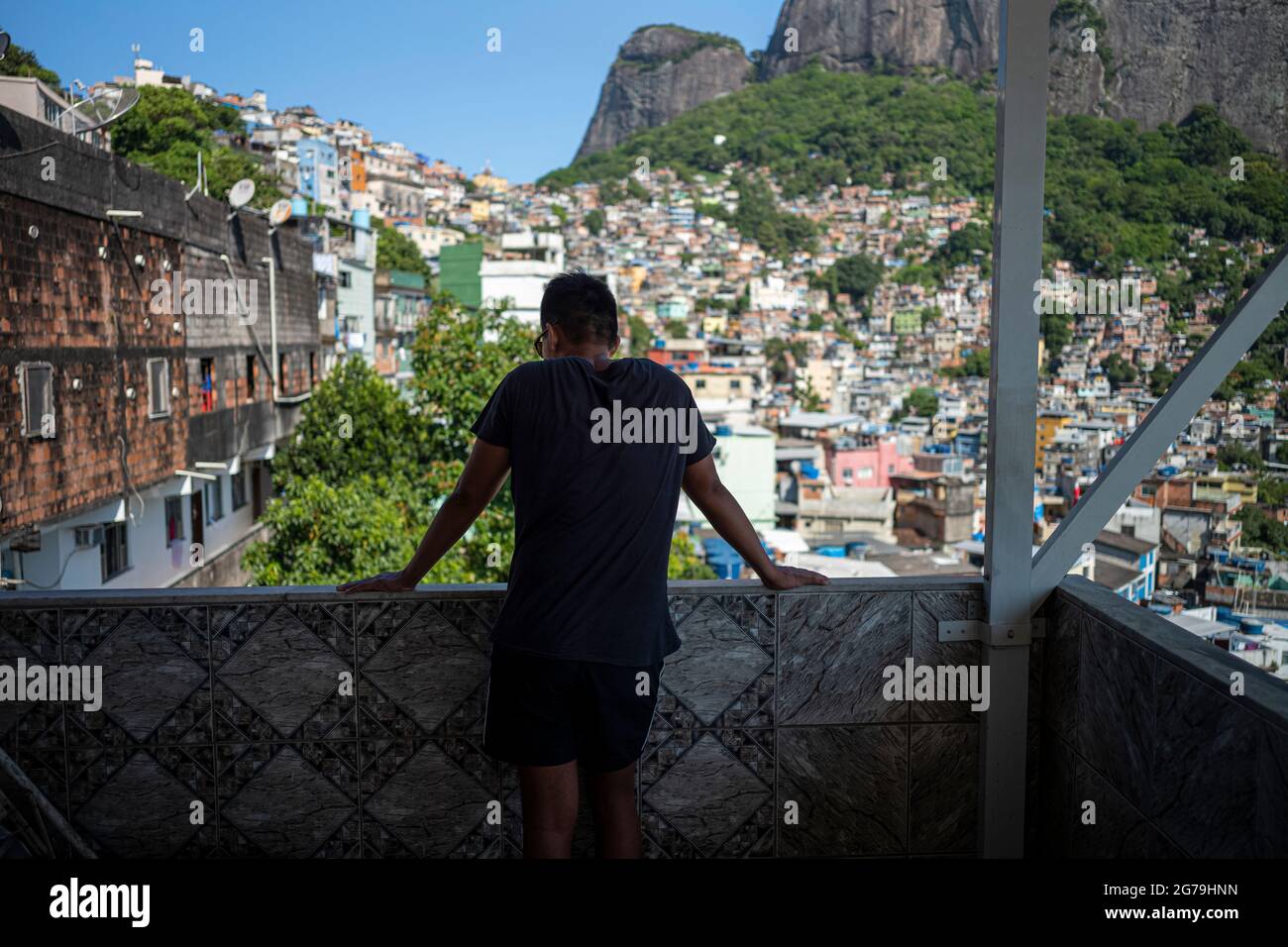 Inside Rocinha. The largest favela in Brazil, located in Rio de Janeiro ...