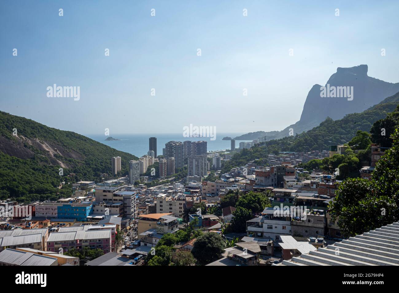 Inside Rocinha. The largest favela in Brazil, located in Rio de Janeiro ...