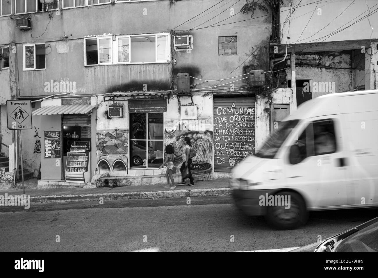 Slum ghetto street view Black and White Stock Photos & Images - Alamy