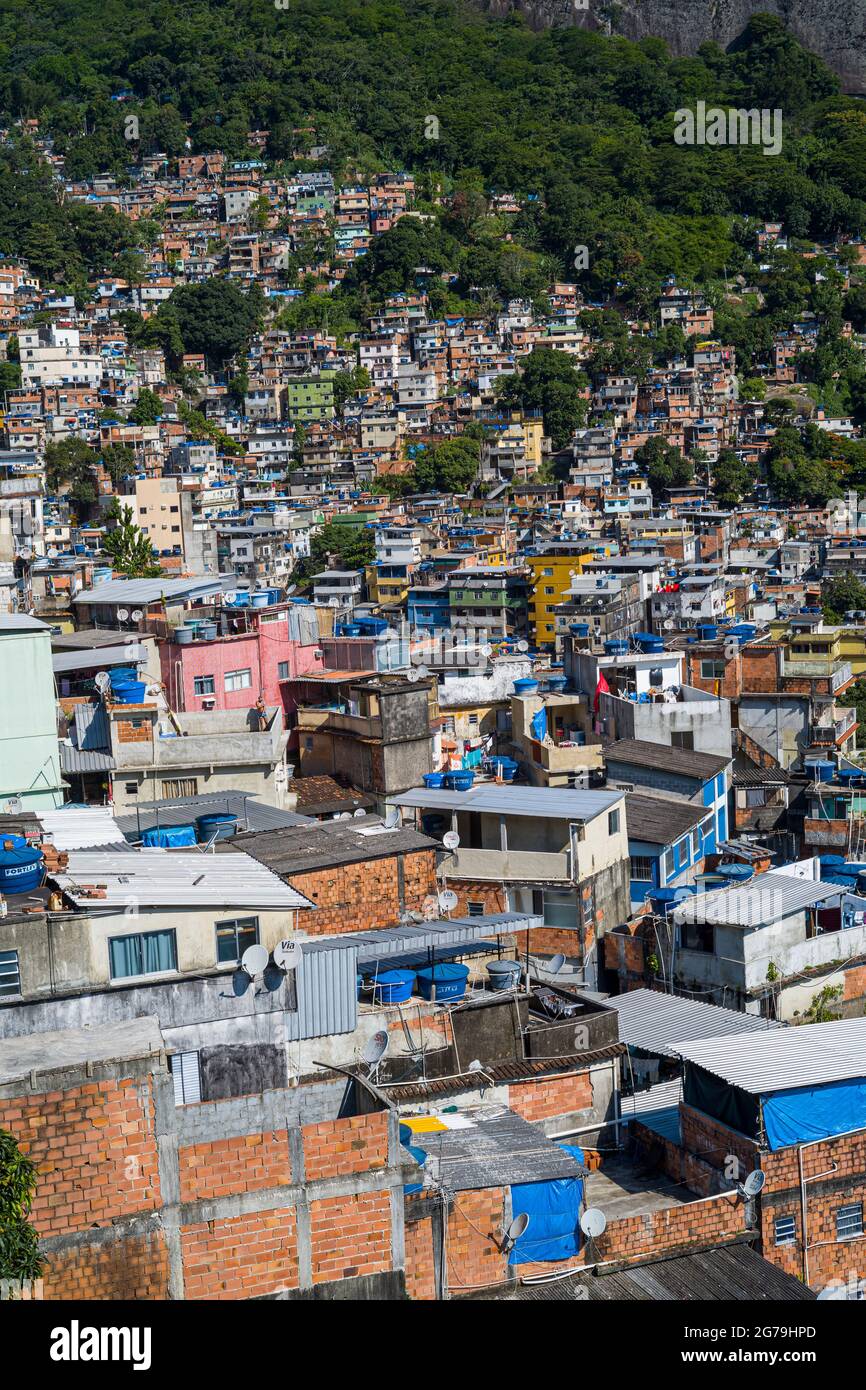 Inside Rocinha. The largest favela in Brazil, located in Rio de Janeiro ...