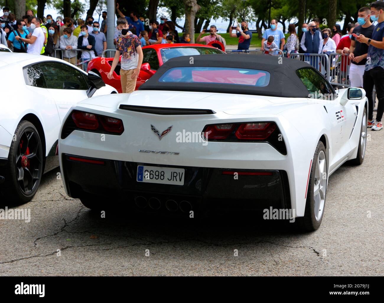 White c7 corvette stingray car hi-res stock photography and images - Alamy