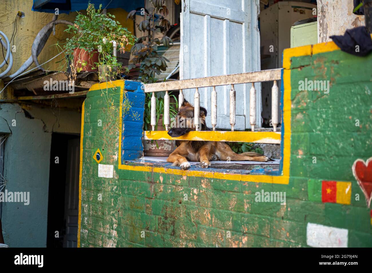 Inside the Favela Villa Canoas in Rio de Janeiro, Brazil Stock Photo ...