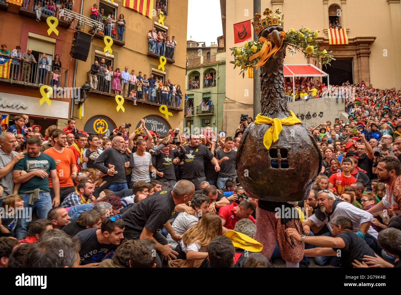 Dance of L'Àliga (the Eagle) in the Patum de Berga festival, UNESCO ...