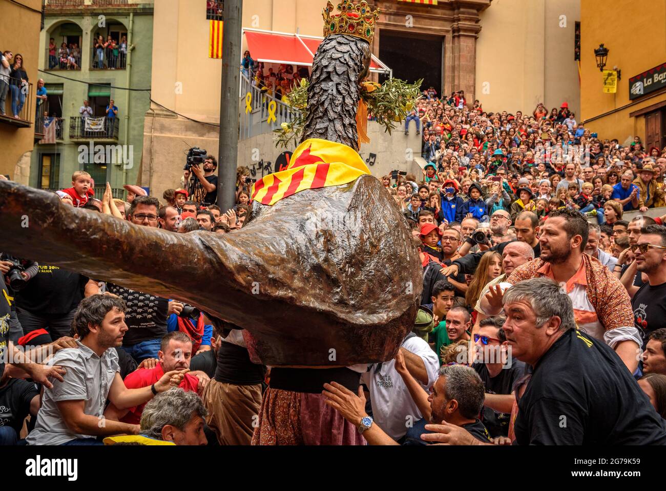 Dance of L'Àliga (the Eagle) in the Patum de Berga festival, UNESCO ...