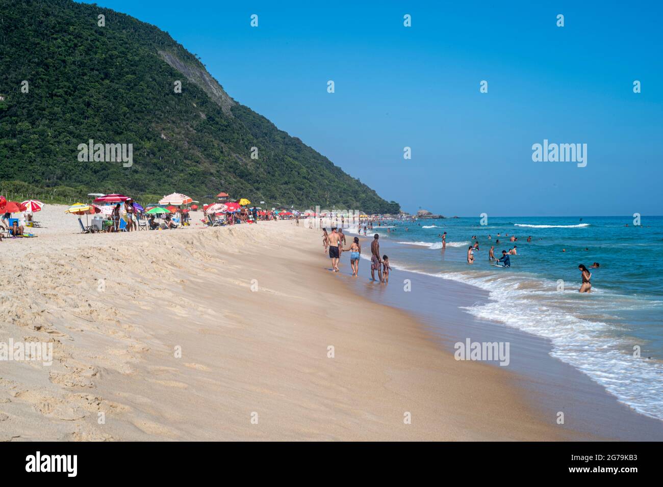 Beachlife at Grumari beach on the west side of Rio de Janeiro, Brazil ...