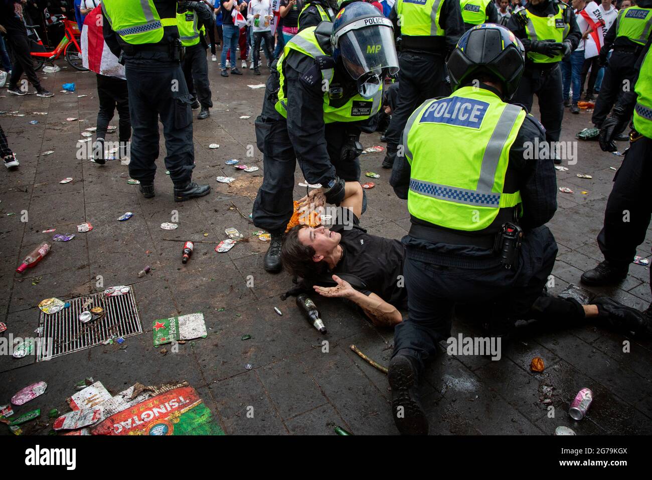 Football hooligans england police hi-res stock photography and images ...