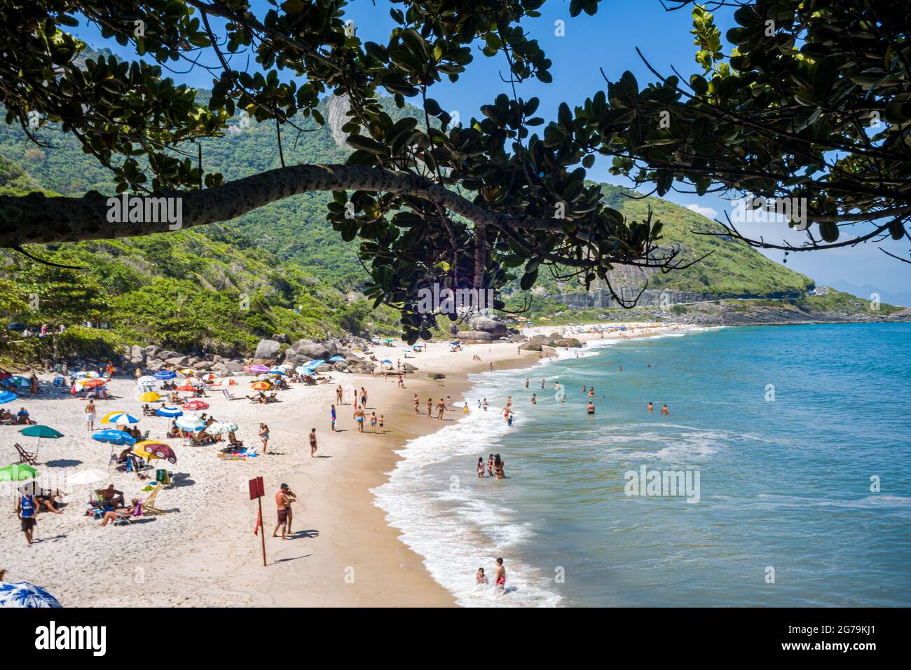 Beachlife at the beach of Prainha, west of the city of Rio de Janeiro ...