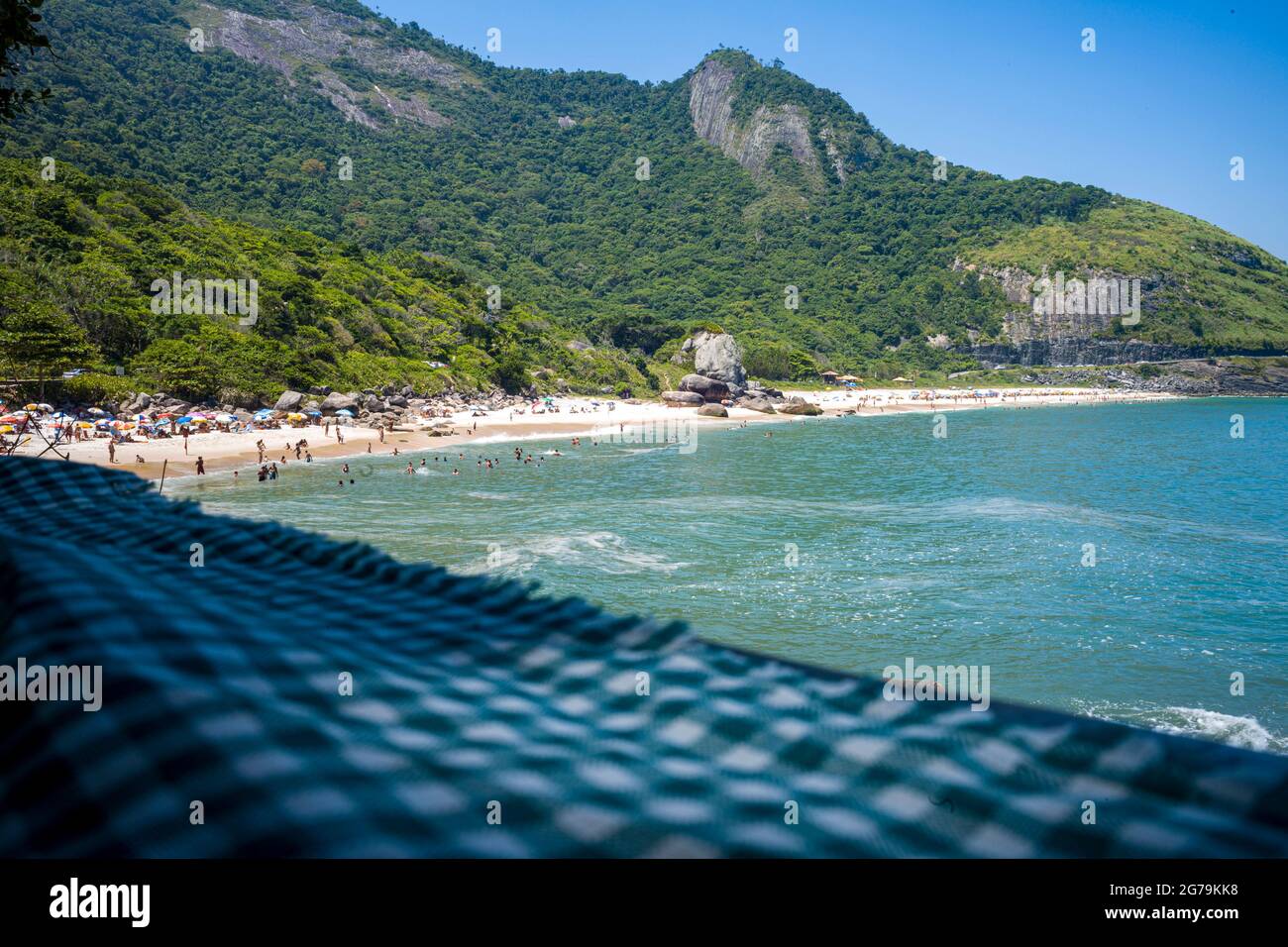 Beachlife at the beach of Prainha, west of the city of Rio de Janeiro ...