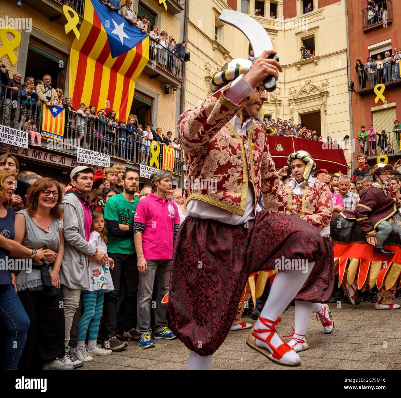 Dance of Turcs i Cavallets (Turks and Horses) in the Patum de Berga ...