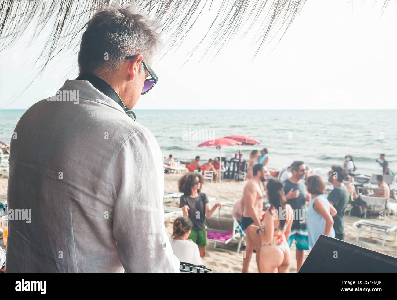 Ibiza beach club dancing hi-res stock photography and images - Alamy