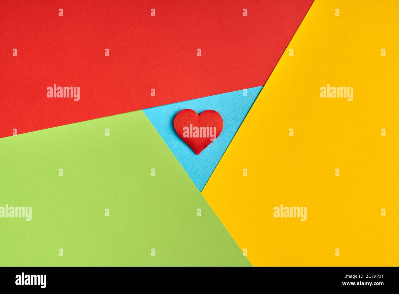 Favorite browser logo from paper. Red, yellow, green and blue colors ...