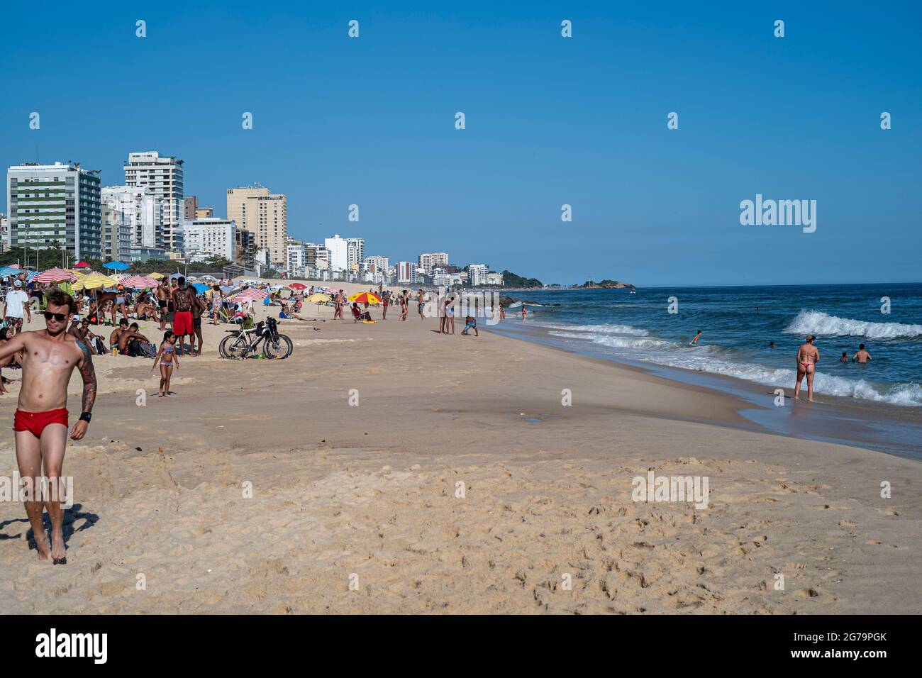 Ipanema beach / Leblon Promenade, Rio de Janeiro, Brazil - shot with ...