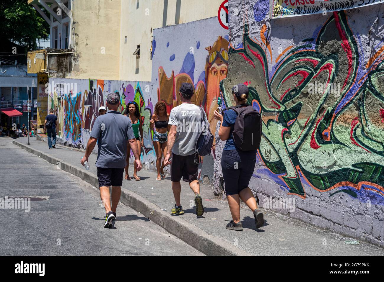 Fragile residential constructions of favela Vidigal in Rio de Janeiro ...