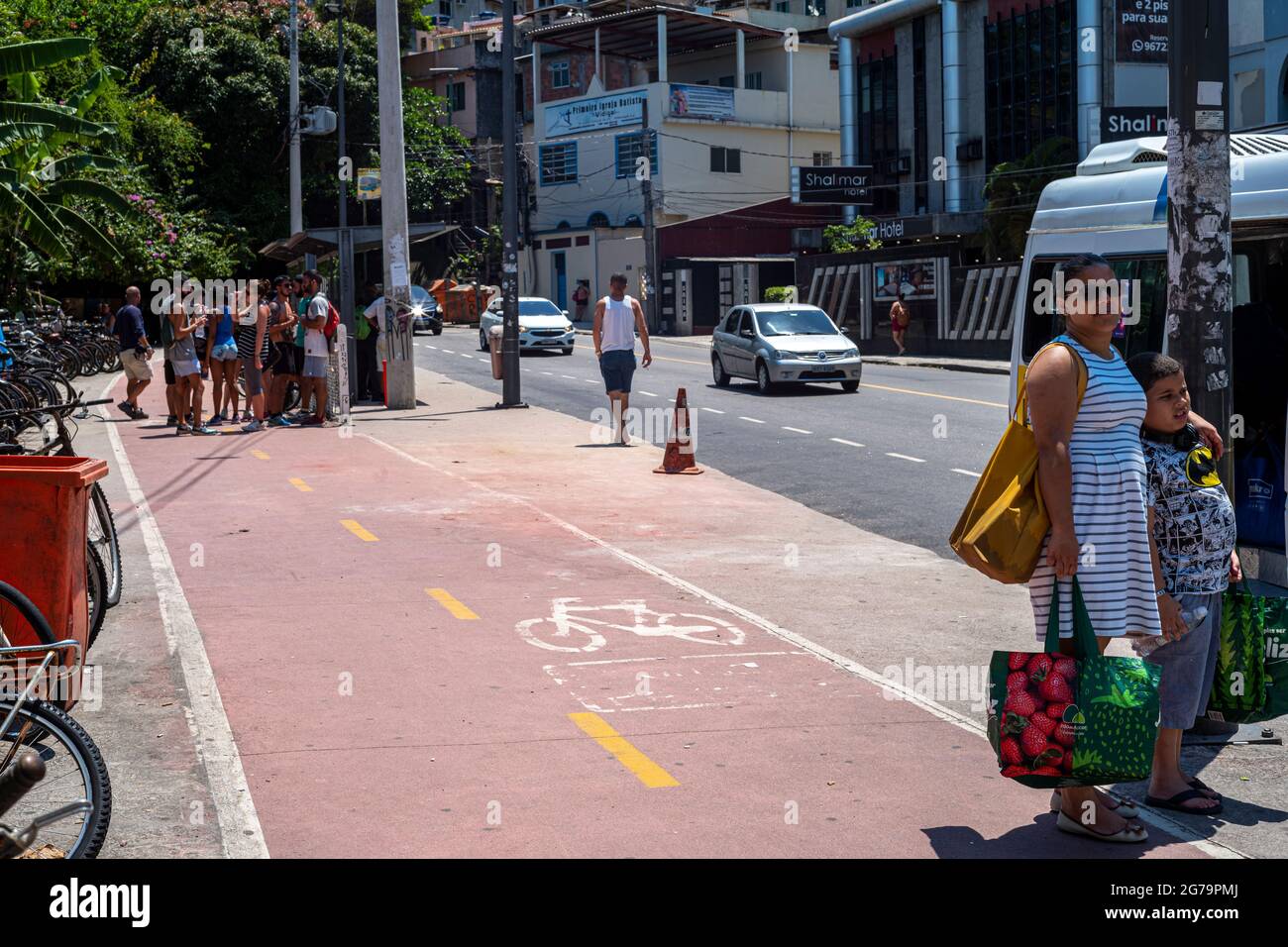 Fragile residential constructions of favela Vidigal in Rio de Janeiro ...