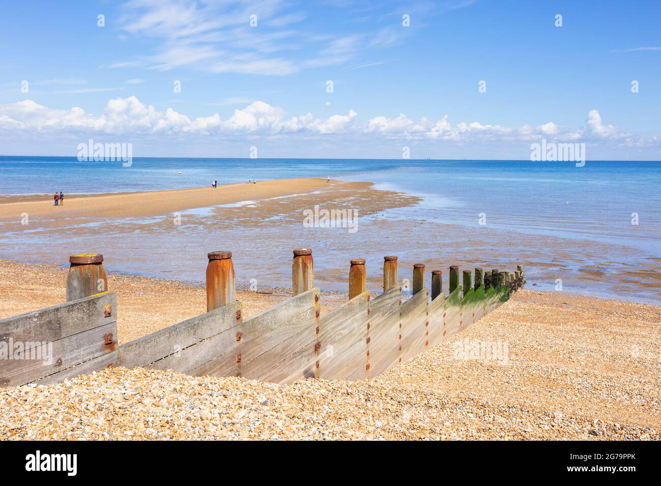 Wooden groyne on beach hi-res stock photography and images - Alamy