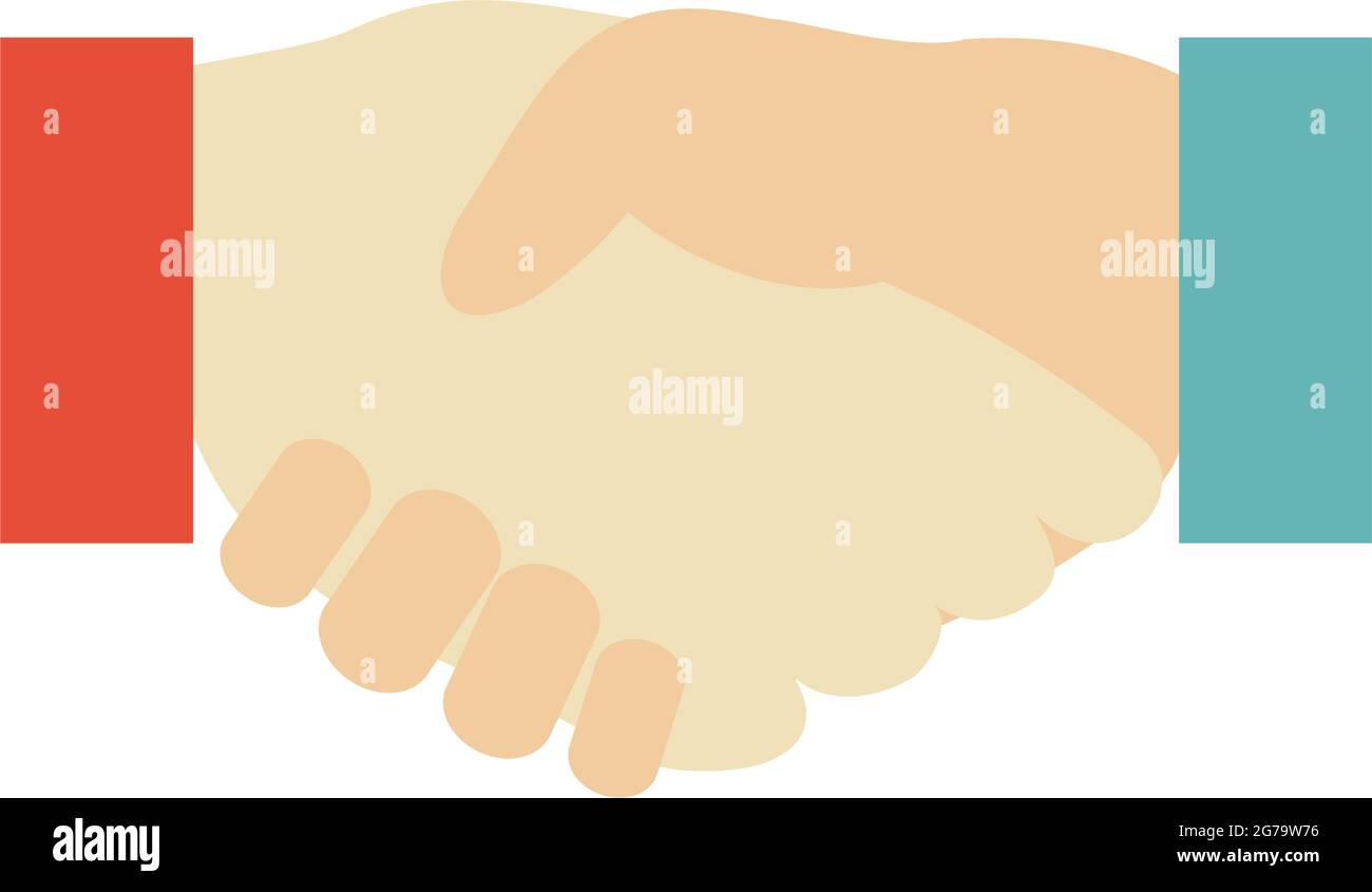 business handshake icon on white background Stock Vector Image & Art ...