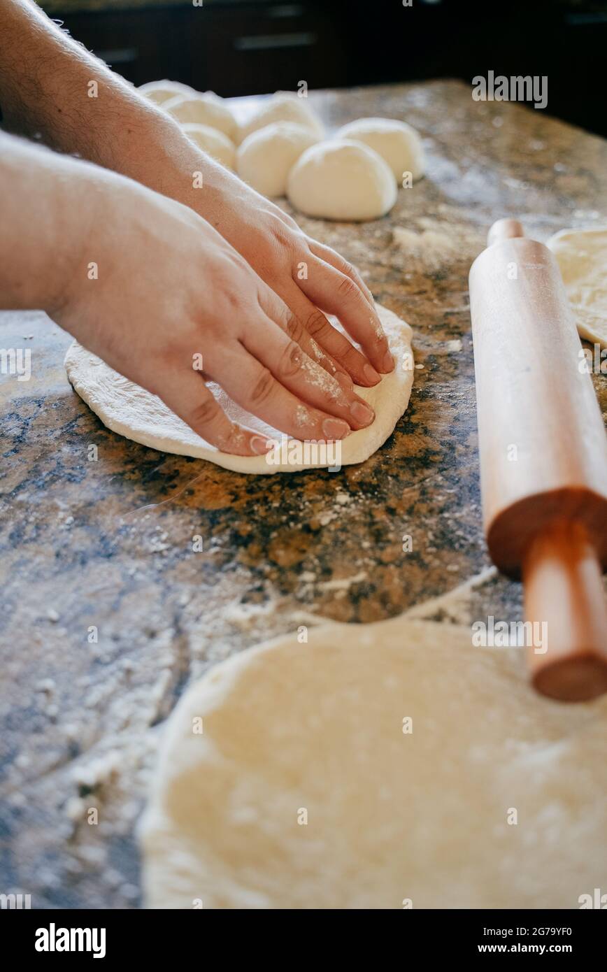 Male caucasian kneading knead hi-res stock photography and images - Alamy