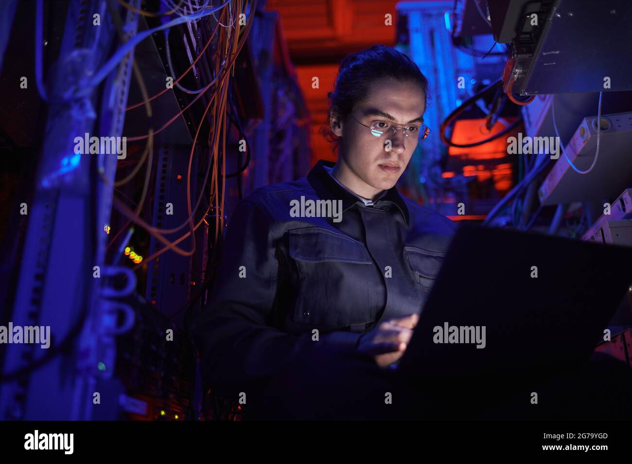 Setting up the network hi-res stock photography and images - Alamy