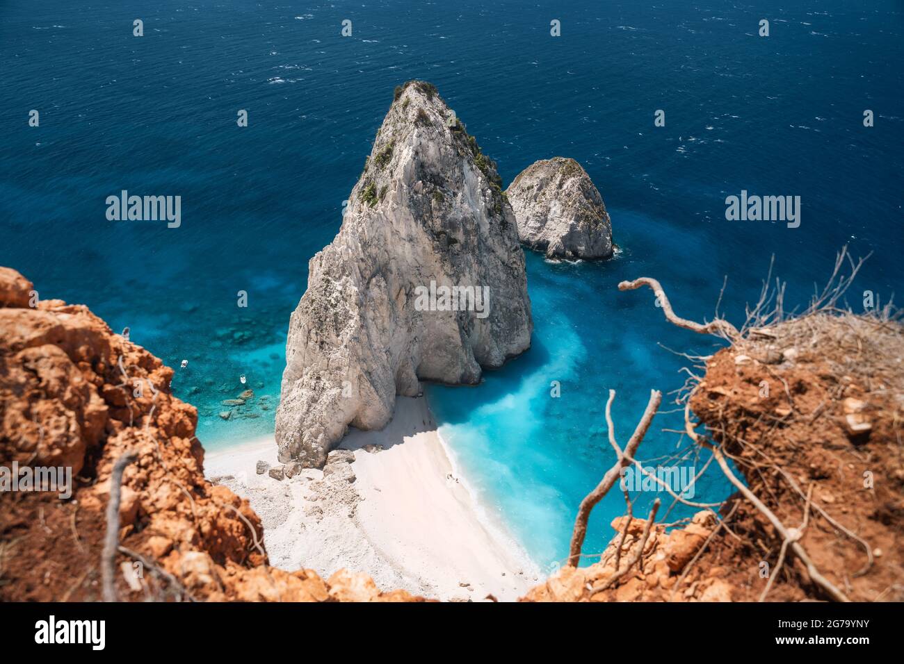 Mizithres cliff rock in zakynthos ionian island hi-res stock ...