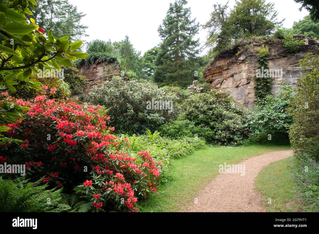 Belsay Hall Quarry Garden Stock Photo - Alamy